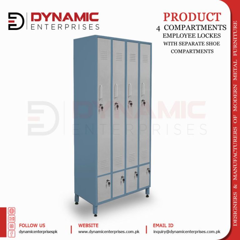 4 Compartments Employee Locker with Shoe Compartments – Dynamic Enterprises